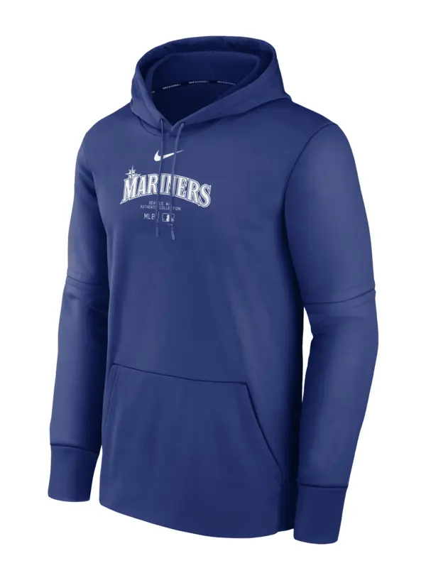 Nike Seattle Mariners Authentic Collection Therma Mlb Pullover Hoodie - Blue