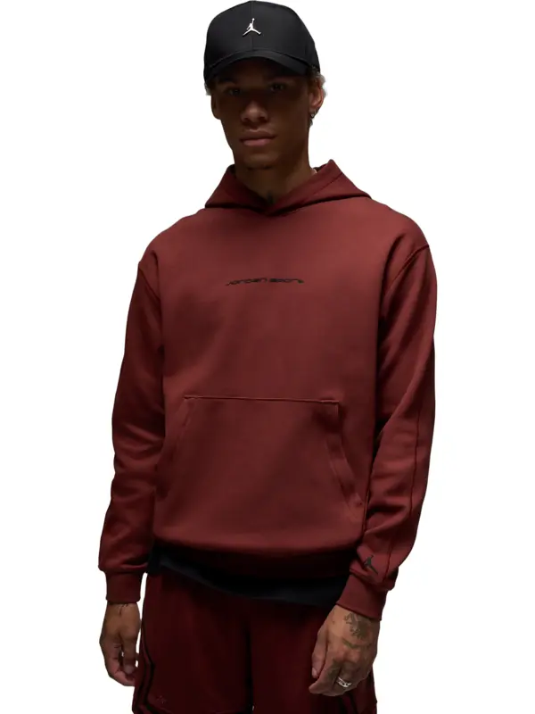 JORDAN Sport Hoop Fleece Dri-fit Pullover Hoodie - Brown