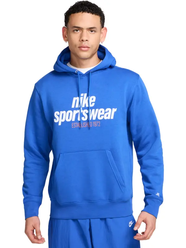 Nike Club Fleece Pullover Hoodie - Blue