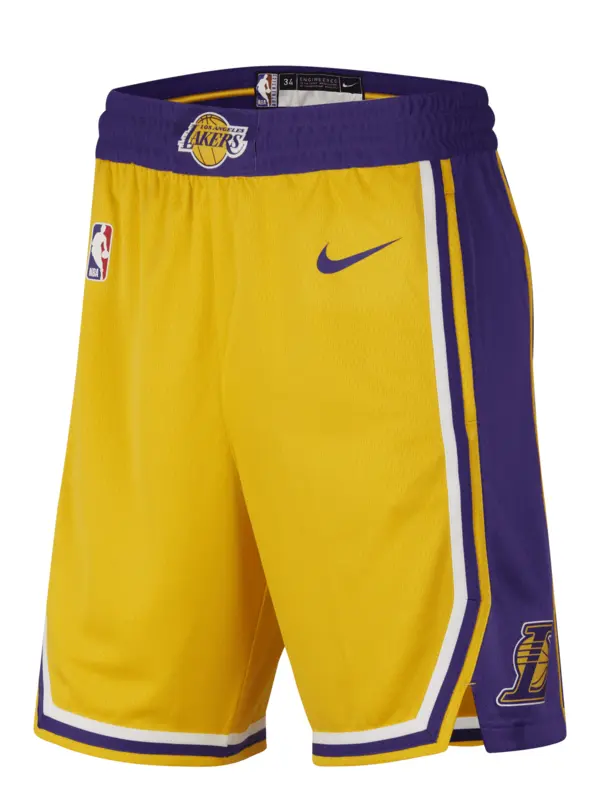 Nike Los Angeles Lakers Icon Edition Nba Swingman Shorts - Yellow