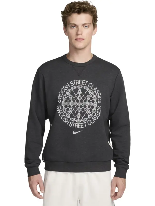 Nike Standard Issue Dri-fit Basketball Crew-neck Sweatshirt - Black