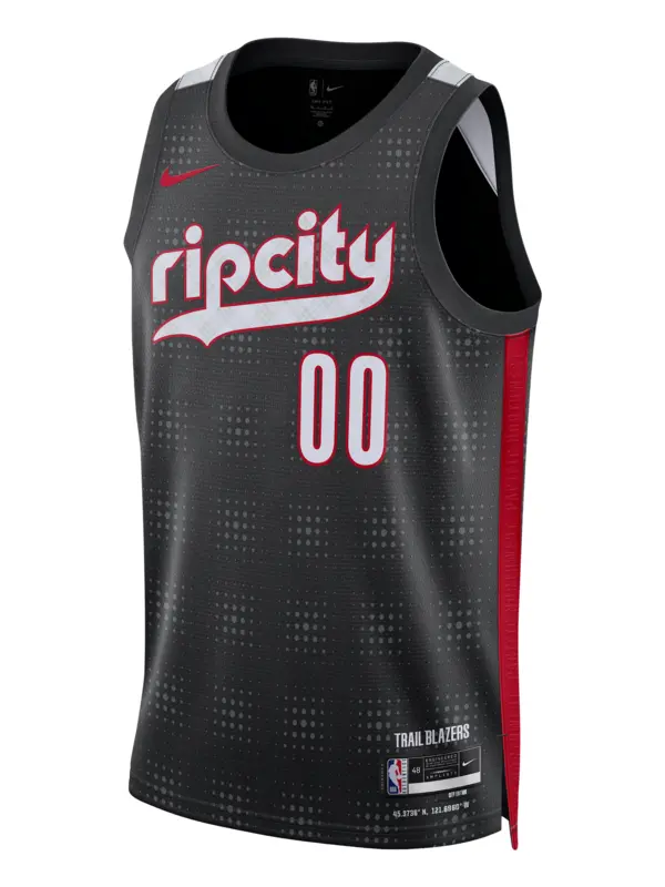 Nike Scoot Henderson Portland Trail Blazers 2024/25 City Edition Dri-fit Nba Swingman Jersey - Black