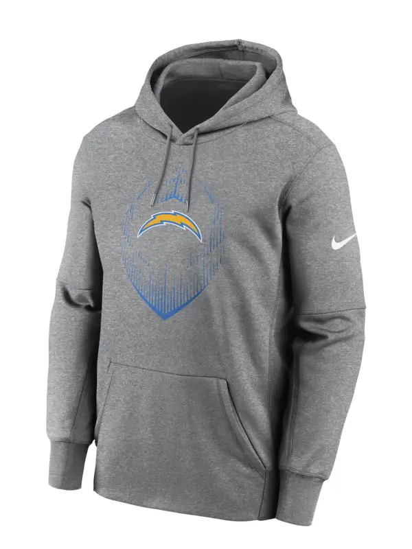 Nike Los Angeles Chargers Icon Therma Nfl Pullover Hoodie - Grey