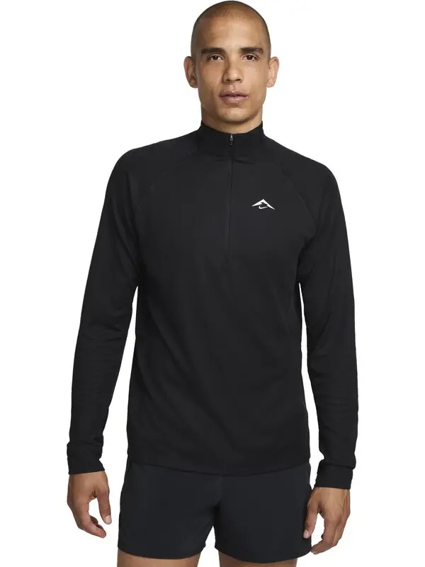 Nike Trail Dri-fit 1/2-zip Mid-layer Top - Black