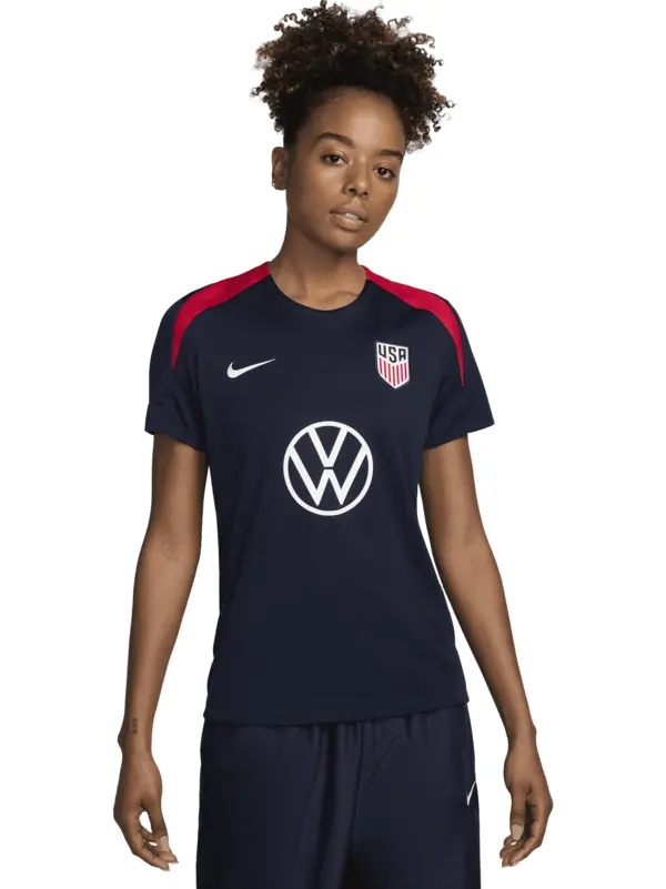 Nike Usmnt Strike Dri-fit Soccer Short-sleeve Knit Top - Blue