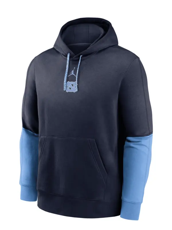 JORDAN North Carolina Tar Heels Sideline Team Issue Club College Pullover Hoodie - Blue