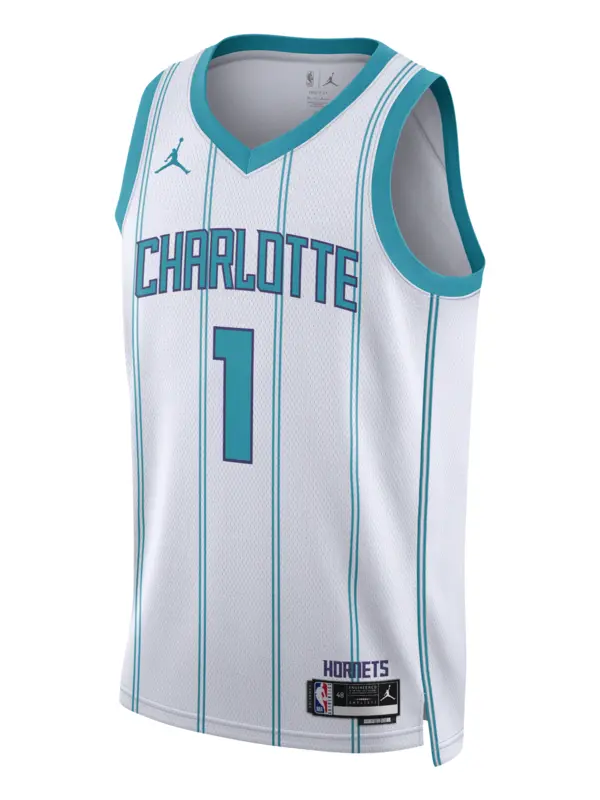 JORDAN Charlotte Hornets Association Edition 2022/23 Dri-fit Nba Swingman Jersey - White