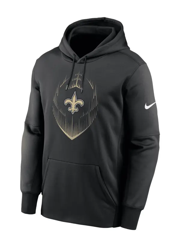Nike New Orleans Saints Icon Therma Nfl Pullover Hoodie - Black