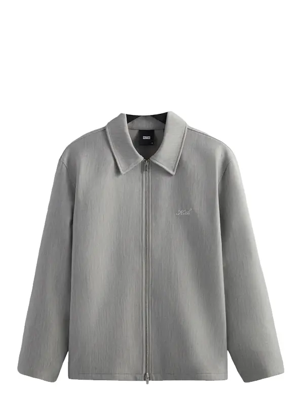 Kith Double Knit Coaches Jacket - Light Heather Grey