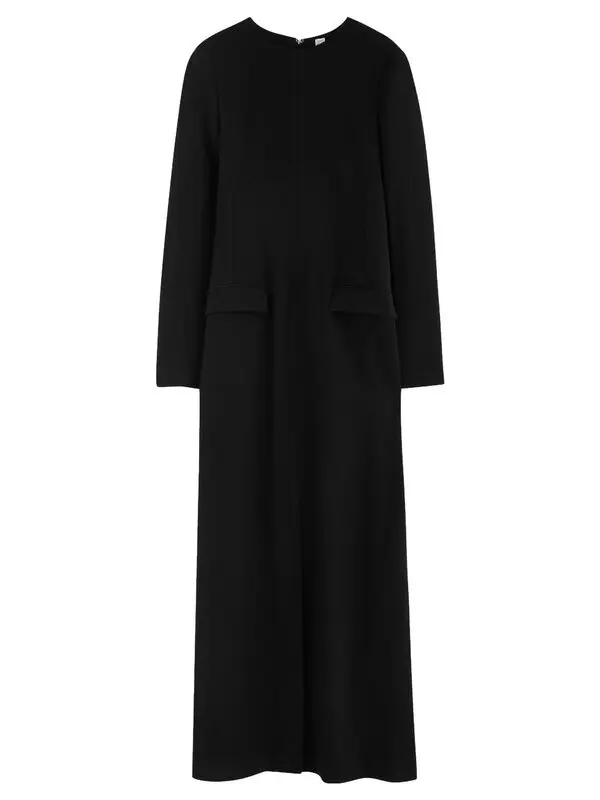 TOTÊME Woven Maxi Dress - Black