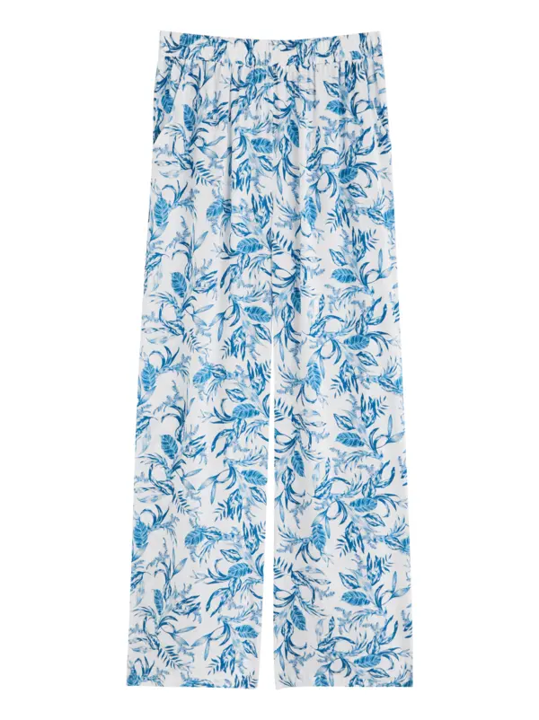 Melissa Odabash Olivia Floral-print Trousers - Blue