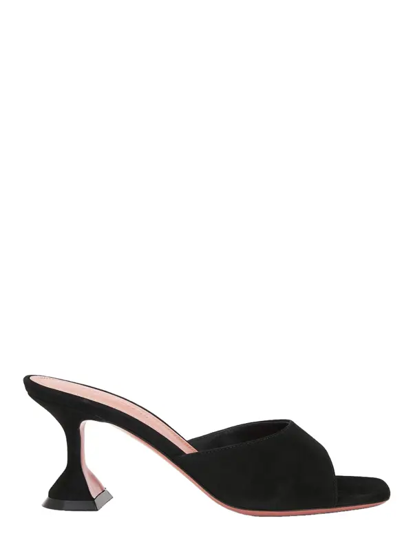 Amina Muaddi Lupita 70 Suede Slipper Mule - Black