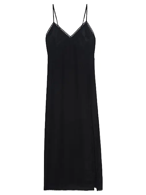 Zadig&Voltaire Ramelil Rhinestone-trim Maxi Dress - Black