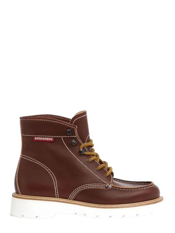 Dsquared2 Leather Lace-up Boots - Brown