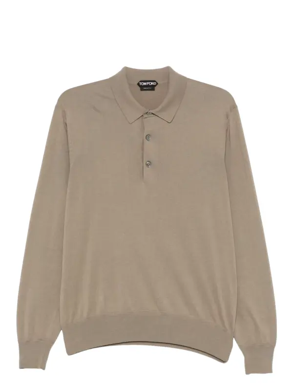 TOM FORD Long Sleeve Knit Top - Neutrals