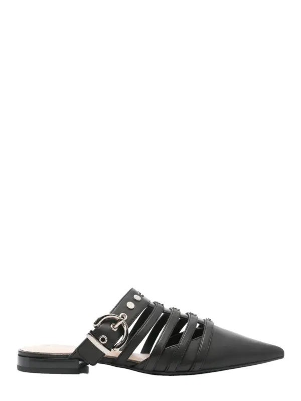 Pinko Leather Mules - Black