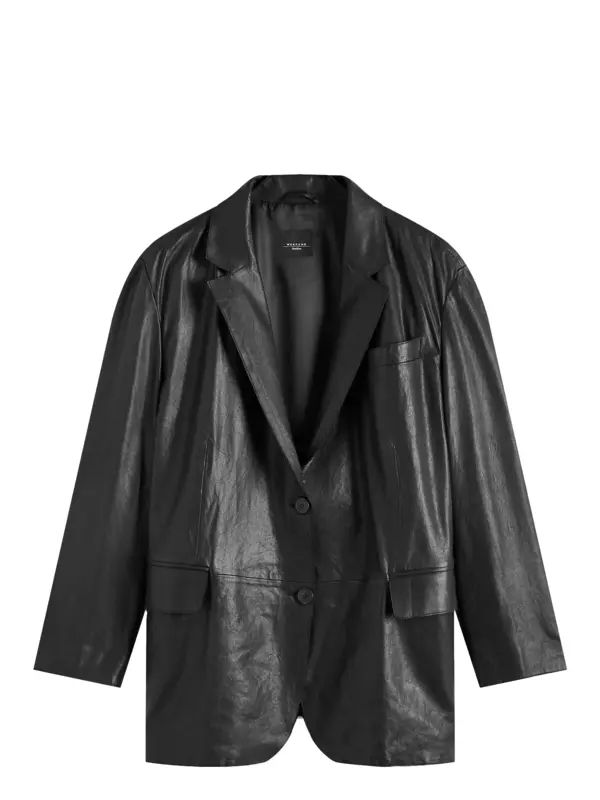 WEEKEND BY MAX MARA Marat Leather Jacket - Black