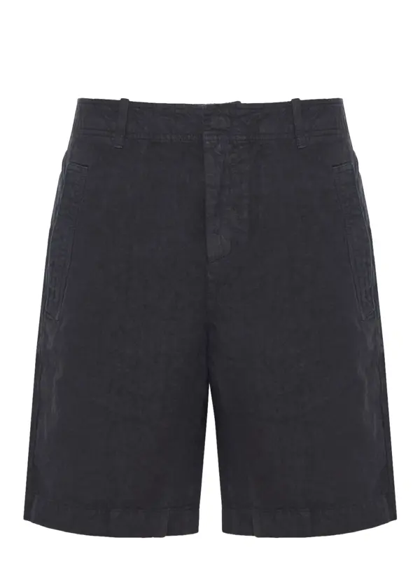 Eleventy Pocketed Linen Shorts - Blue