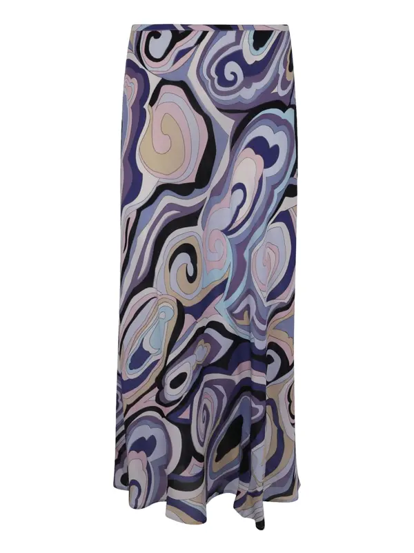 Rixo Abstract-pattern Printed Skirt - Blue