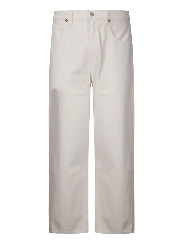 AGOLDE Low Slung Straight Jeans - White