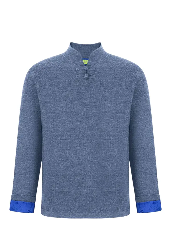 Shanghai Tang Silk-lined Jumper - Blue
