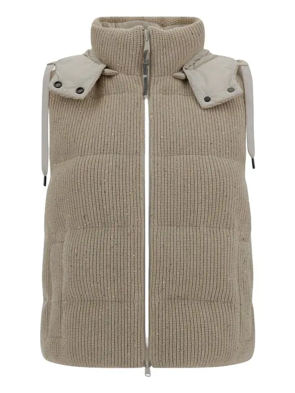Brunello Cucinelli Padded Vest - Beige