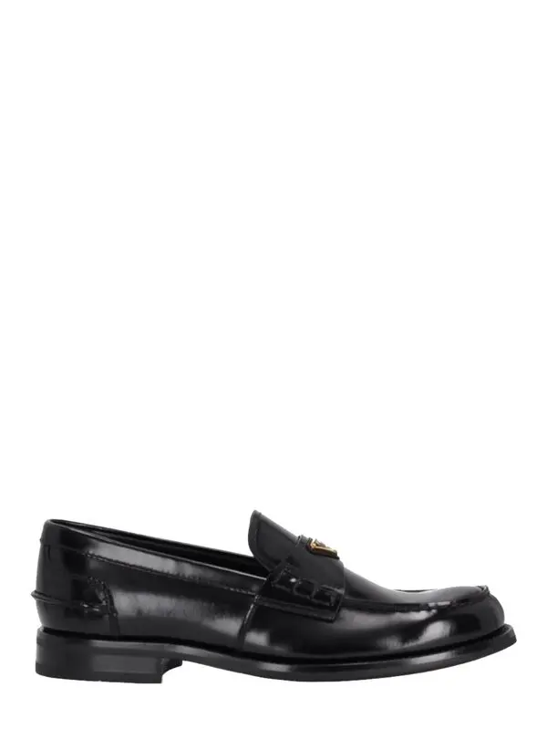 Prada Leather Loafers - Black