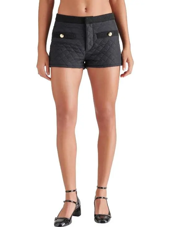 Steve Madden Cordelia Quilted Shorts - Black