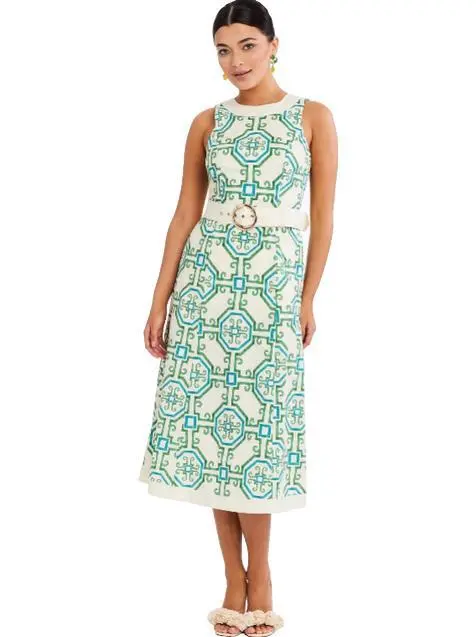 Mestiza New York Louisa Printed Midi Dress - Green