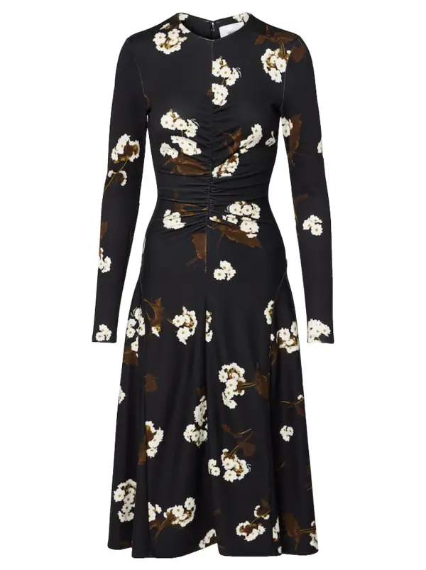 Erdem Draped Midi Dress - Black