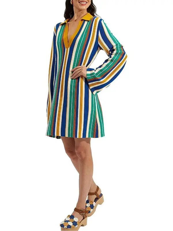 La DoubleJ Bay Polo Mini Dress - Multicolor Verde