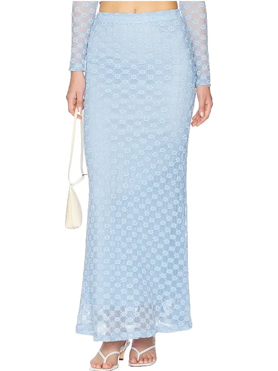Bardot Adoni Mid-rise Maxi Skirt - Cornflower