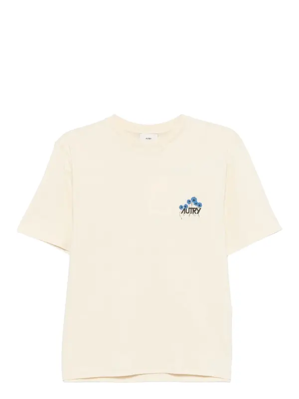 AUTRY Logo-print T-shirt - Neutrals
