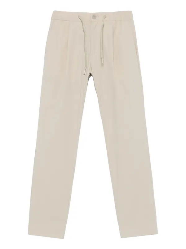 Herno Pleated Tapered Trousers - Neutrals