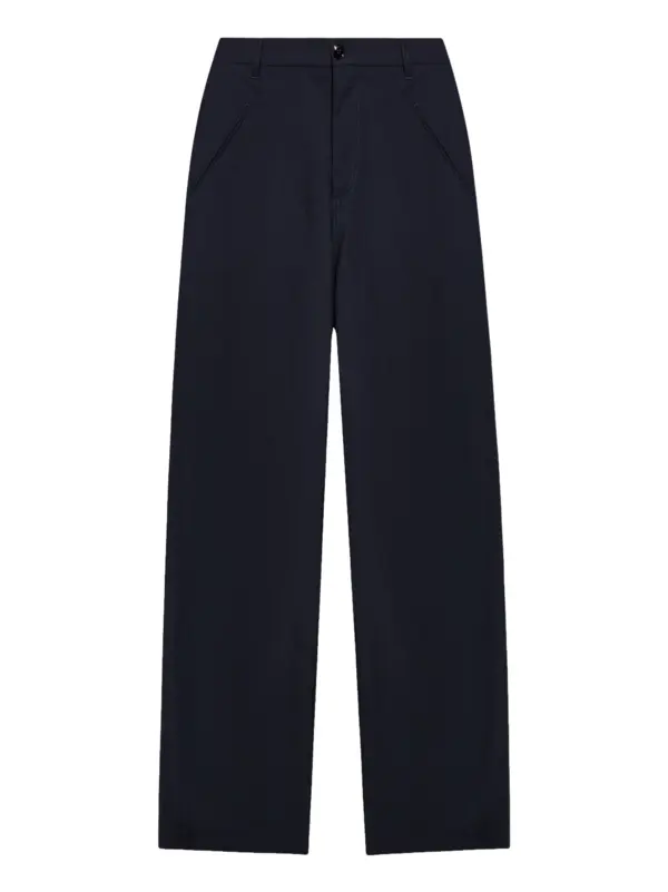 Marni Virgin Wool Straight-leg Trousers - Blue