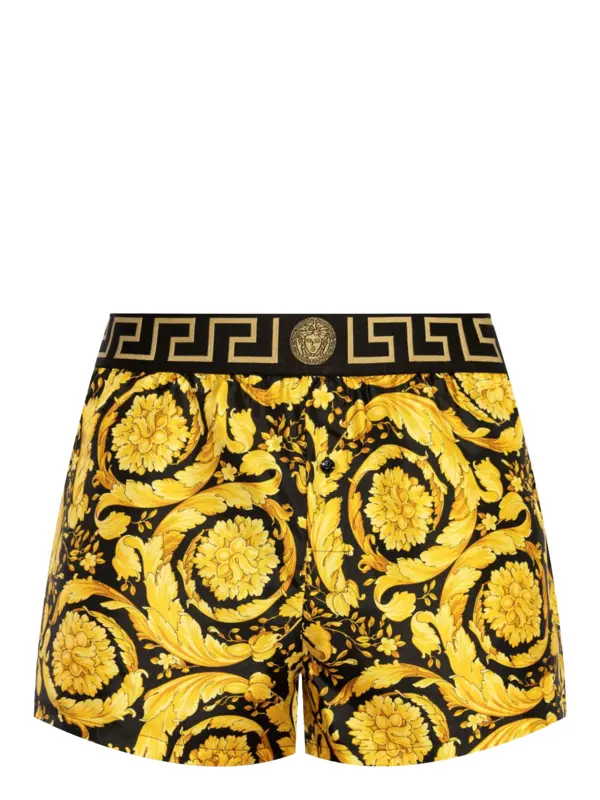 Versace Barocco-print Shorts - Black