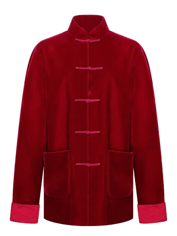 Shanghai Tang Velvet Tang Jacket - Red