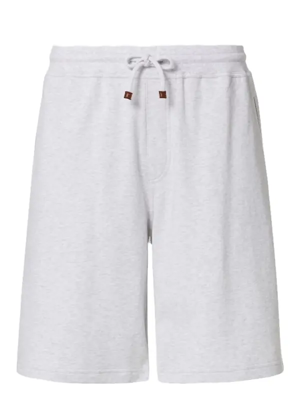 Brunello Cucinelli Cotton-blend Jersey Shorts - Grey