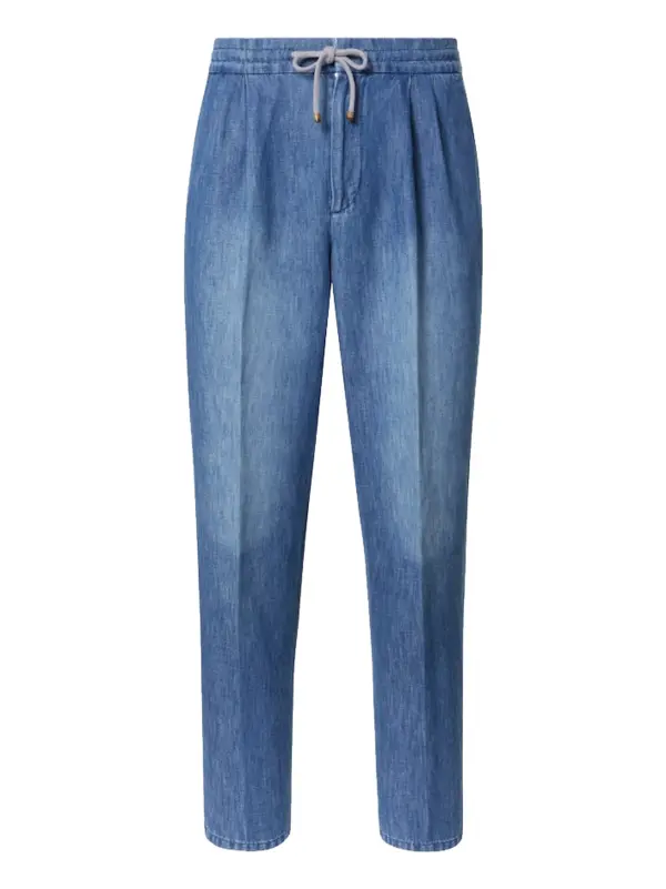 Brunello Cucinelli Faded Tapered Jeans - Blue