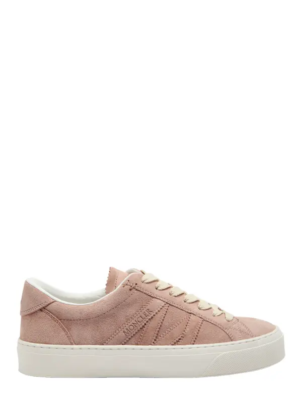 Moncler Monaco Panelled Suede Sneakers - Pink Light