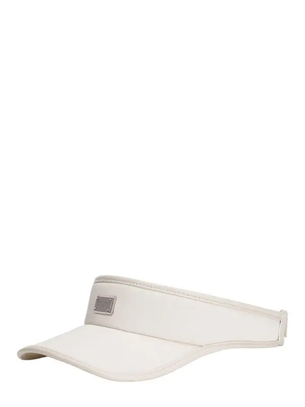 Dolce & Gabbana Gabardine Peak With Logo - Beige