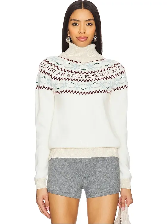 ASTA RESORT Jemima Intarsia Sweater - Ecru