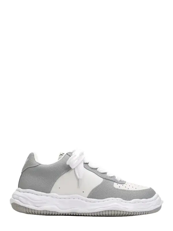 Mihara Yasuhiro Wayne Og Sole Embossed Leather Low Sneakers - Grey/white