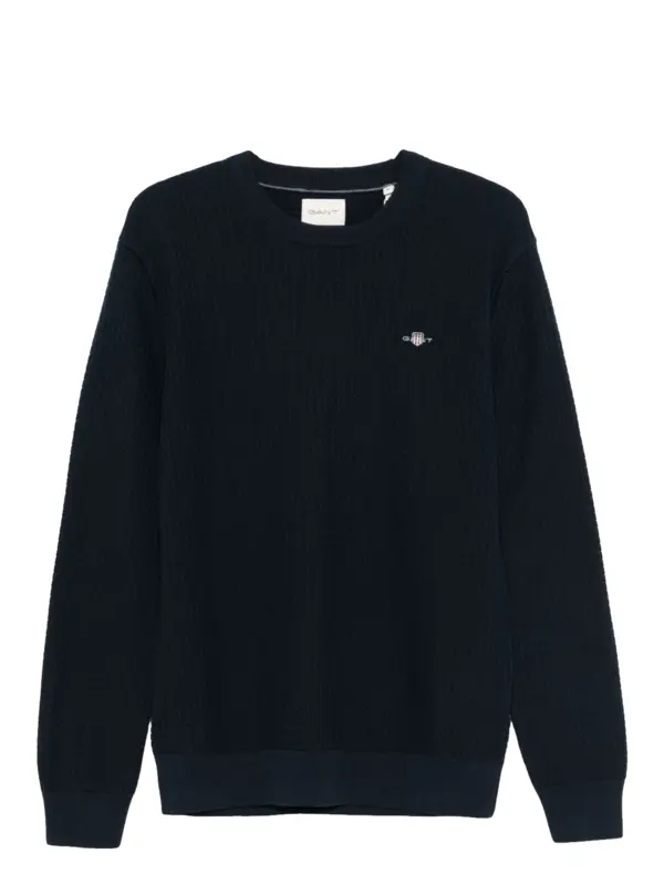 Gant Waffle-knit Sweater - Blue