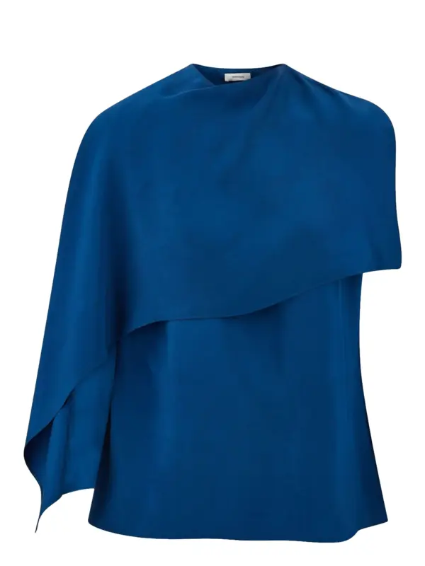 FERRAGAMO Cape-design Blouse - Blue