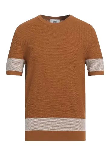 Alpha Studio Cotton Knit Sweater - Beige