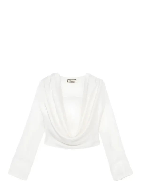 Blumarine Draped Blouse - White