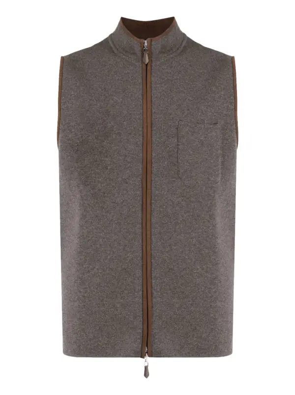 N.peal Milado Fine-knit Cashmere Gilet - Brown