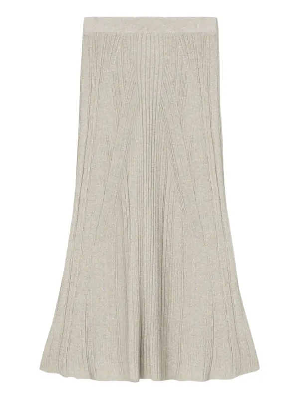 AERON Mossy Midi Skirt - Neutrals