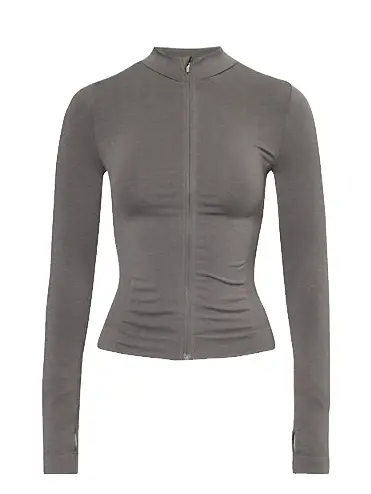 TALA Panelled Stretch Jacket - Dark Olive Marl